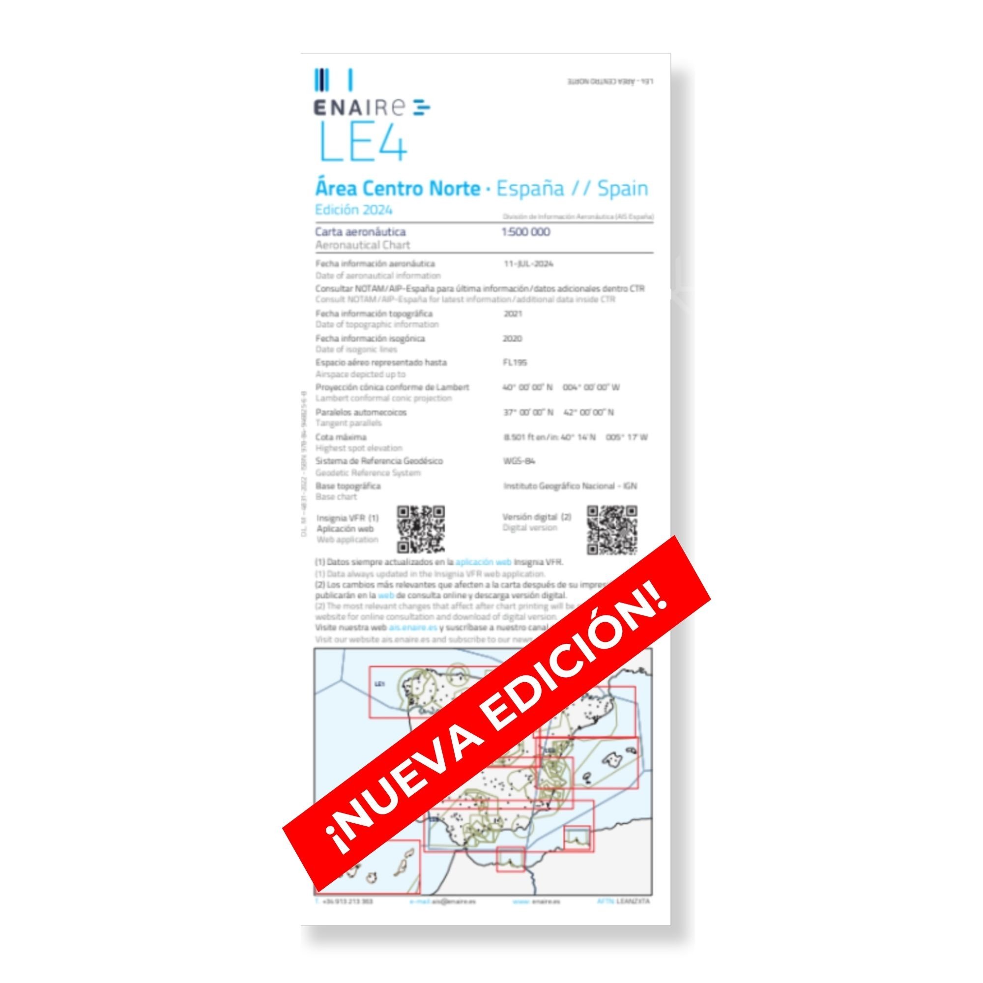 VFR500 ENAIRE 2022 Visual Chart | BuckerBook LE LE4